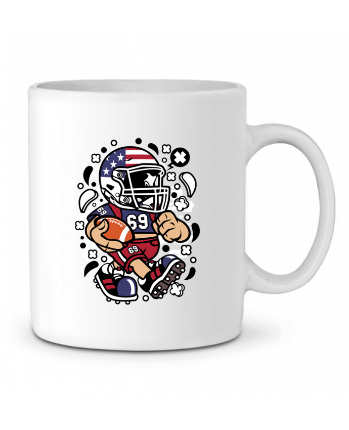 Mug en Céramique Football Américain Cartoon | By Kap Atelier Cartoon ...