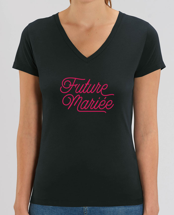 Tee Shirt Femme Col V Stella EVOKER Future mariée evjf mariage - Coton ...
